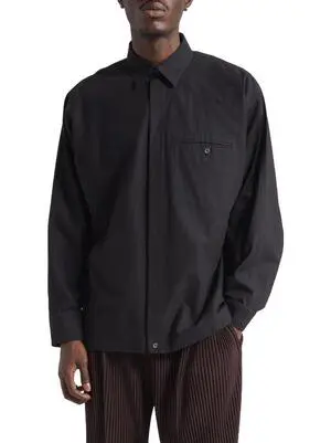 Issey Miyake Streamlined Cotton Button-up Shirt - Black