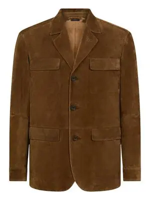 TOM FORD Suede Military Jacket - Green