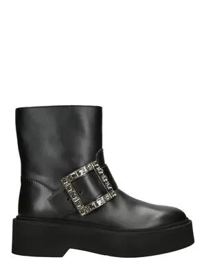 ROGER VIVIER Viv’ Rangers Ankle Boots - Black