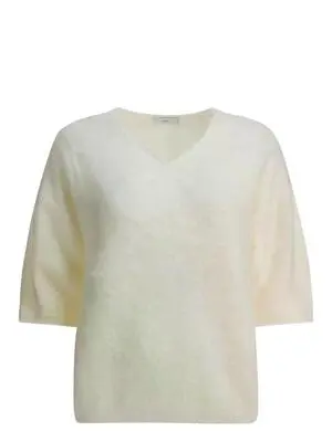 R2W Short-sleeve Cashmere T-shirt - White