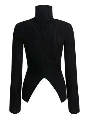 R2W Lesley Roll-neck Split-back Sweater