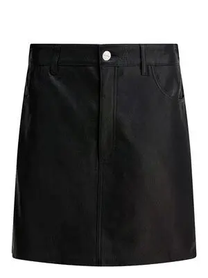 IVY OAK Lilou Mini Leather Skirt - Black