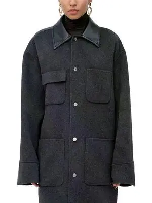 Nanushka Wylder Buttoned Coat - Grey