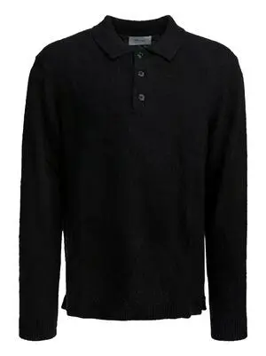 Nn07 Buttoned Collar Polo Shirt - Black