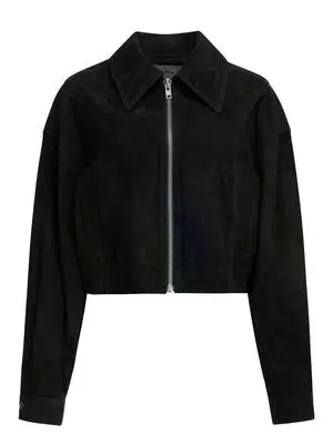 IVY OAK Lena Zip-up Leather Jacket - Black
