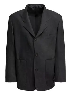BEAMS Paul Button-up Wool Blazer - Grey