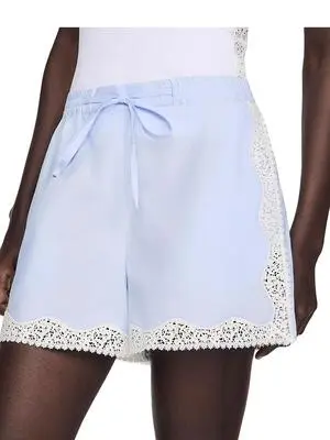 Sandro Lace Detail Shorts - Sky Blue