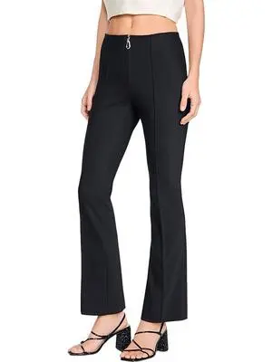 Sandro Pleat And Zip Trousers - Black