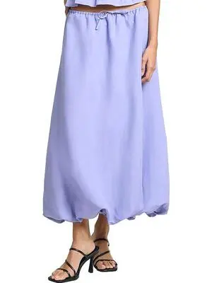 Onia Air Linen Bubble Maxi Skirt - Periwinkle