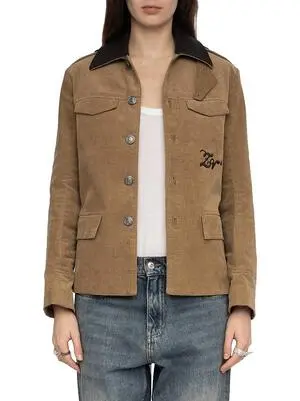 Zadig&Voltaire Veram Corduroy Jacket - Cookie