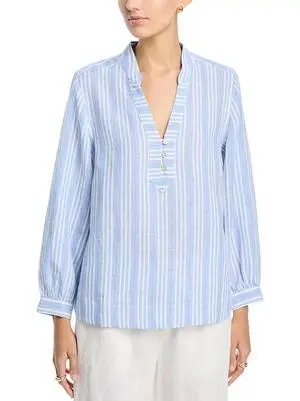 Tommy Bahama Beach Breeze Popover Blouse - French Blue