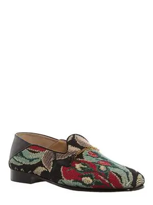 Valentino Garavani Vlogo Jiggie Jacquard Loafer - Black Multi