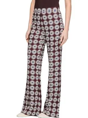 Sandro Floaty Trousers - Marron / Bleu