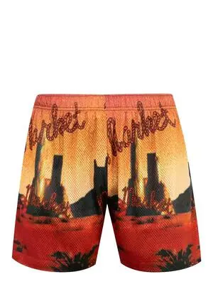 MARKET Desert League Mesh Shorts - Orange