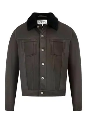 Loewe Shearling Trucker Jacket - Brown