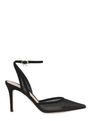 GIANVITO ROSSI Dorotea D'orsay 85 Ankle Pumps - Black Fabric