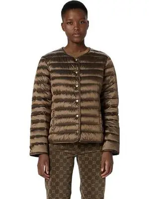 Gerard Darel Micaela Quilted Reversible Down Jacket - Cigar