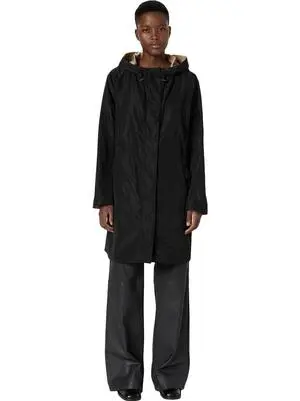 Gerard Darel Ximena Hooded Reversible Parka Coat - Black
