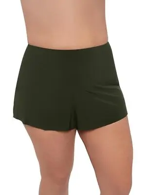 AQUA GREEN Beach Short Swimsuit Bottom - Malachite