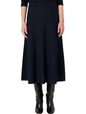 Gerard Darel Bia Knitted Midi Skirt - Navy Blue