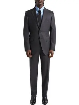 TOM FORD O'connor Shadow Windowpane Check Wool Suit - Anthracite