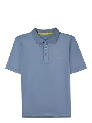 MEMOI Silky Dri-effect Short Sleeve Polo Shirt - Ashley Blue