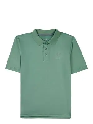 MEMOI Silky Dri-effect Short Sleeve Polo Shirt - Granite Green