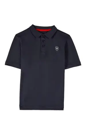 MEMOI Silky Dri-effect Short Sleeve Polo Shirt - Midnight Navy