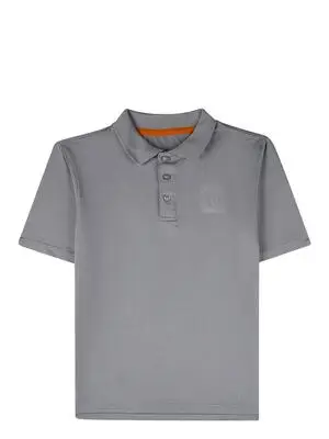 MEMOI Silky Dri-effect Short Sleeve Polo Shirt - Silver Gray