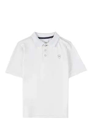 MEMOI Silky Dri-effect Short Sleeve Polo Shirt - White
