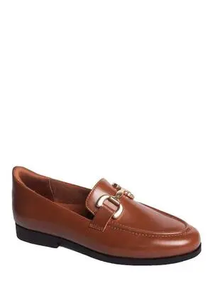 MARC JOSEPH NEW YORK Avery Street Leather Buckle Loafer - Cognac Napa Leather