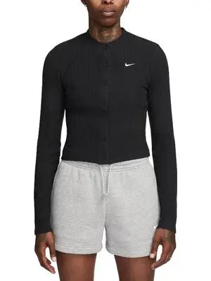 Nike Chill Rib Cardigan - Black/sail