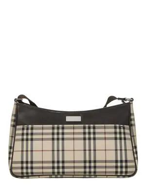 Burberry Check Crossbody - Brown