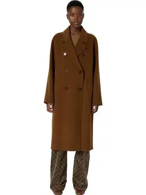 Gerard Darel Milena Tailored Double-breasted Coat - Cigar