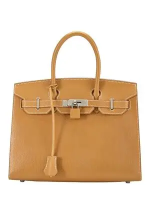 HERMÈS Natural Sable Vache Naturelle Grainée Birkin 30