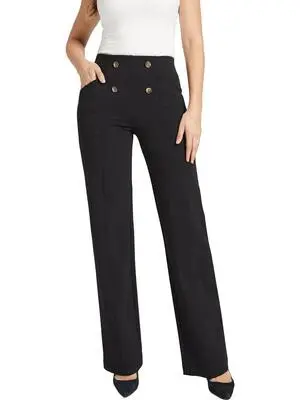 Betabrand Atlantic Dpyp Dress Pant Yoga Pants Wide Leg - Black