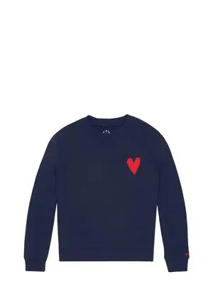 PRIMARY Heart Graphic Relaxed Fit Sweatshirt - Navy Lollipop