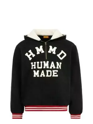 HUMAN MADE Half-zip Hoodie - Black