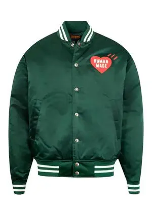 HUMAN MADE Heart-detail Bomber Jacket - Green
