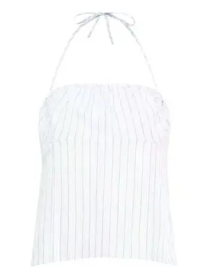 DEIJI STUDIOS Striped Sleeveless Top - White