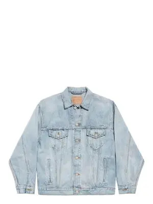 Balenciaga Regular Fit Denim Jacket - Blue