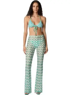 Missoni Floral-patterned Flared Trousers - Green Multi