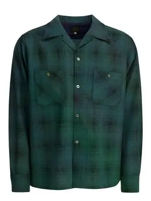 Needles One-up Checked Chest-pocket Shirt - Blue