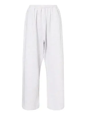 Acne Studios Brand-embroidery Wide-leg Cotton-blend Jogging Bottoms - Pale Grey Melange