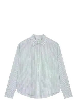 STUDIO TOMBOY Striped Chest-pocket Shirt - White