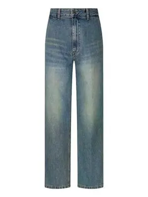 STUDIO TOMBOY Logo-patch Trousers - Blue