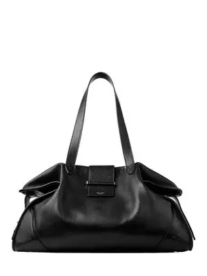 JIMMY CHOO Large Leather Holdall Bag - Black/shiny Gold