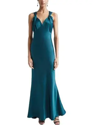 St. John Liquid Satin Gown - Tourmaline