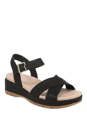 Dr. Scholl'S Ankle Strap Platform Slide Sandal - Black