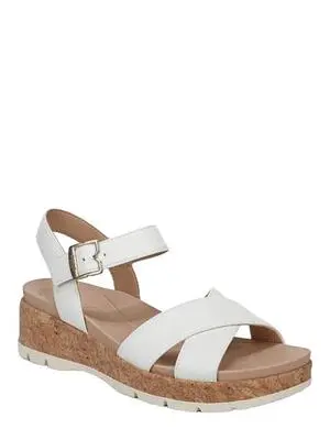 Dr. Scholl'S Ankle Strap Platform Slide Sandal - White